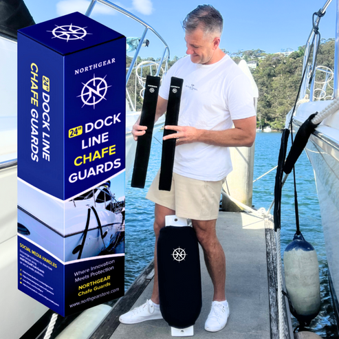 NORTHGEAR Premium Non-Slip Dock Line Chafe Guards - 2 Pack, 24" Length ...